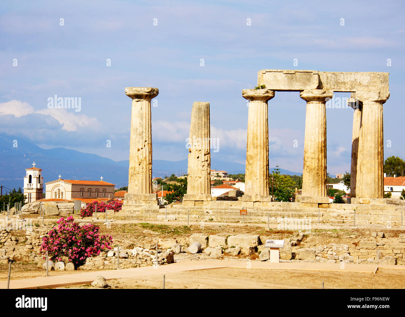 apollon temple in corinth Greece Stock Photo - Alamy