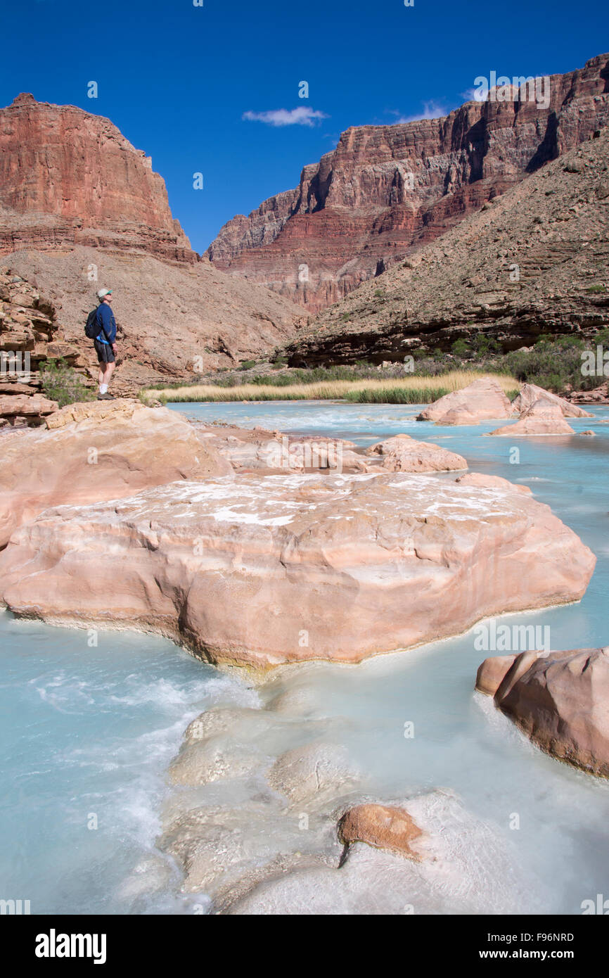 Little Colorado River, colored by Calcium Carbonate and Copper Sulphate ...