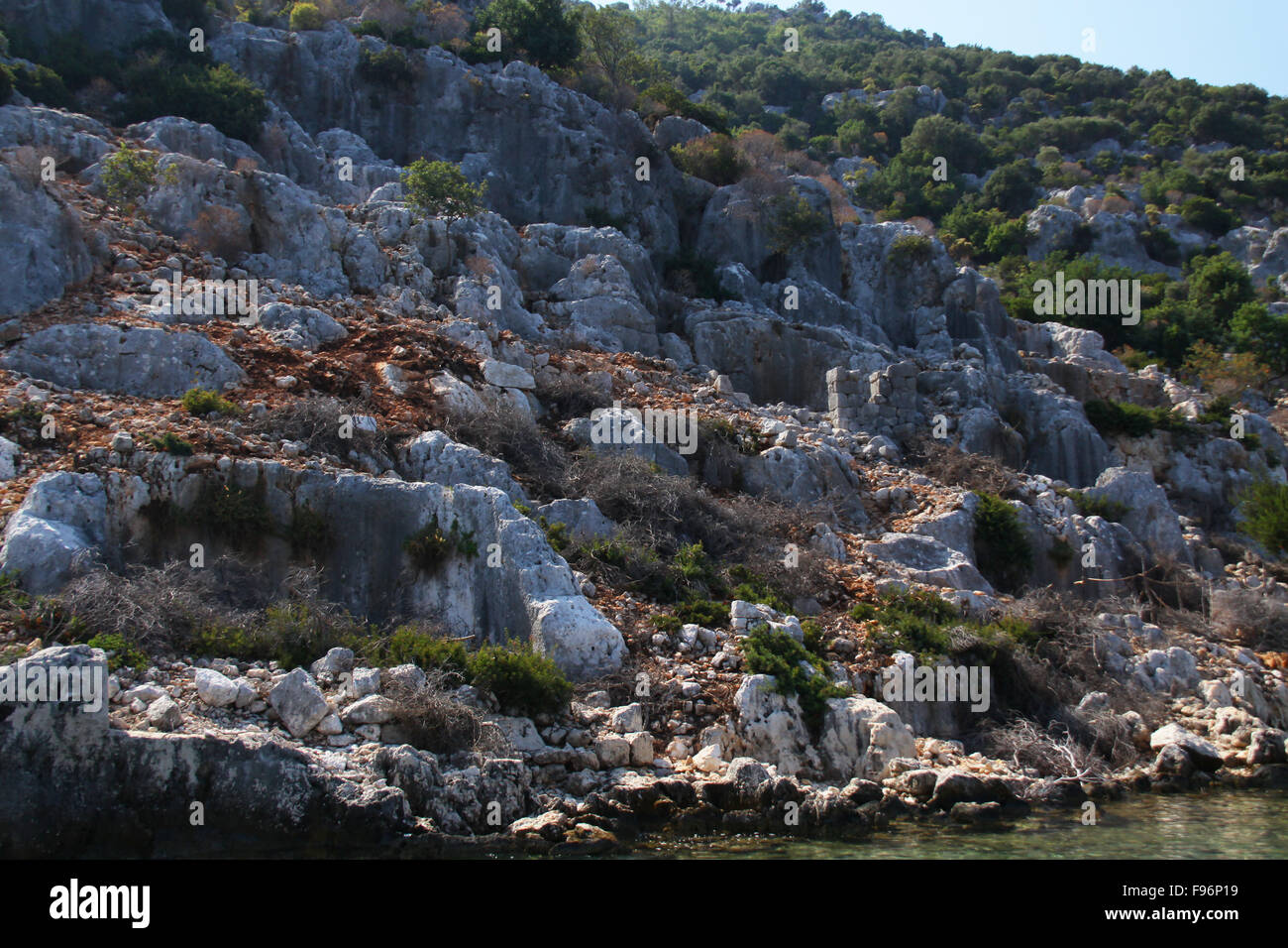Sea and Rocks inTurkey Stock Photo - Alamy