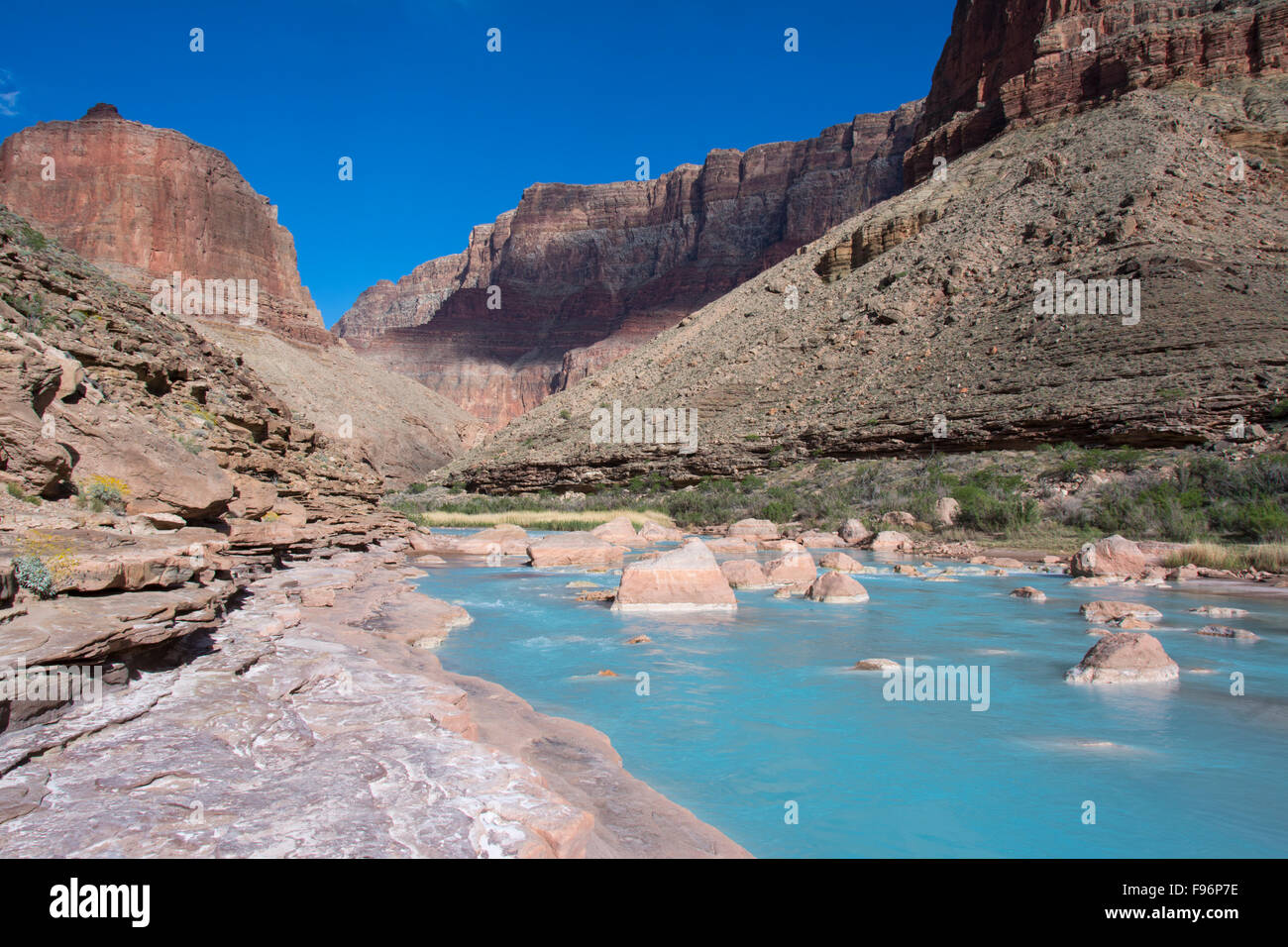 Little Colorado River, colored by Calcium Carbonate and Copper Sulphate ...