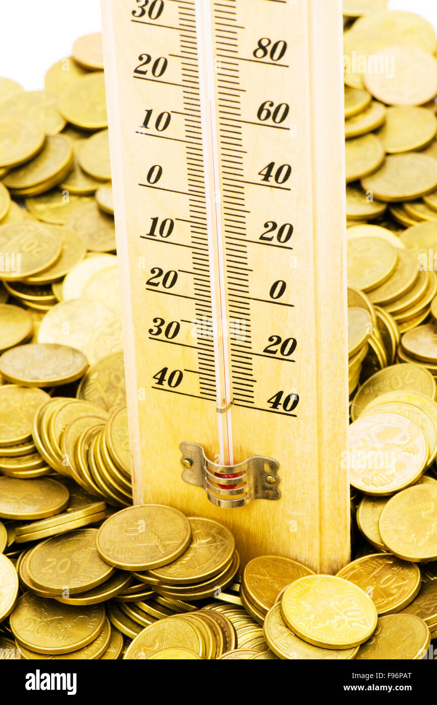 Financial concept - checking the temperature of market Stock Photo - Alamy