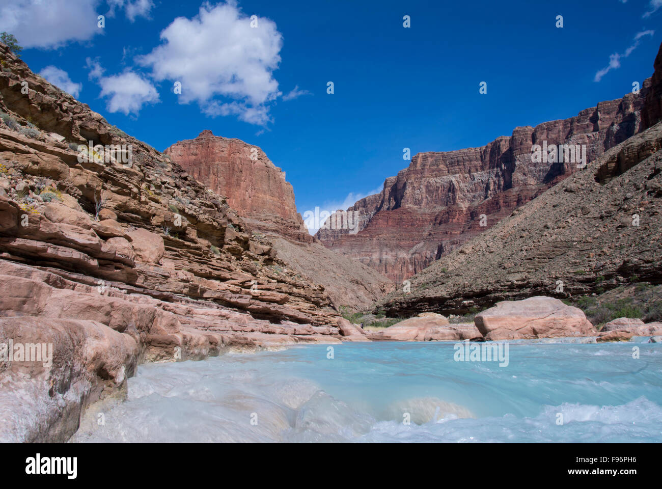 Little Colorado River, colored by Calcium Carbonate and Copper Sulphate ...