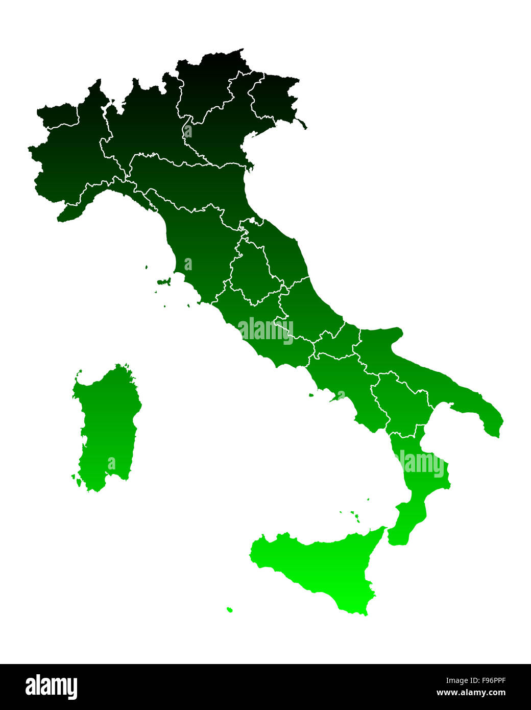 Map of Italy Stock Photo - Alamy