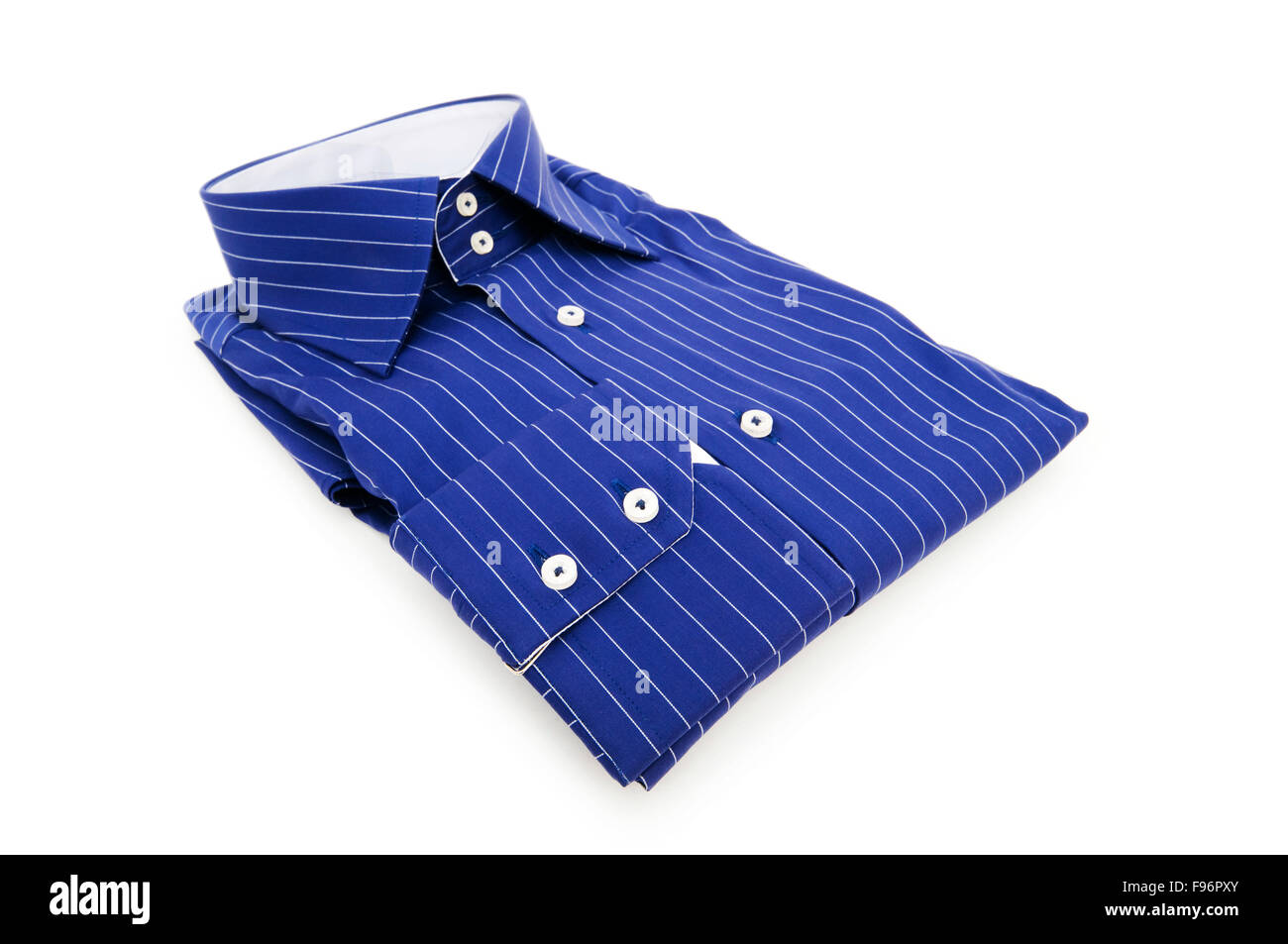 Blue shirt isolated on the white background Stock Photo - Alamy