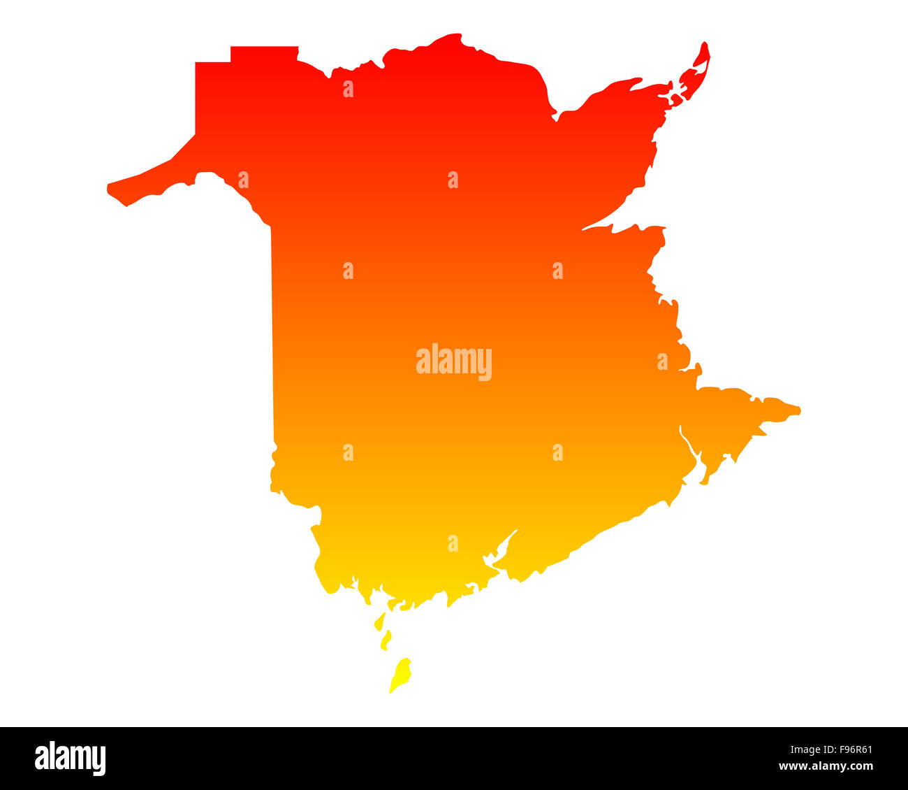 Map of New Brunswick Stock Photo - Alamy