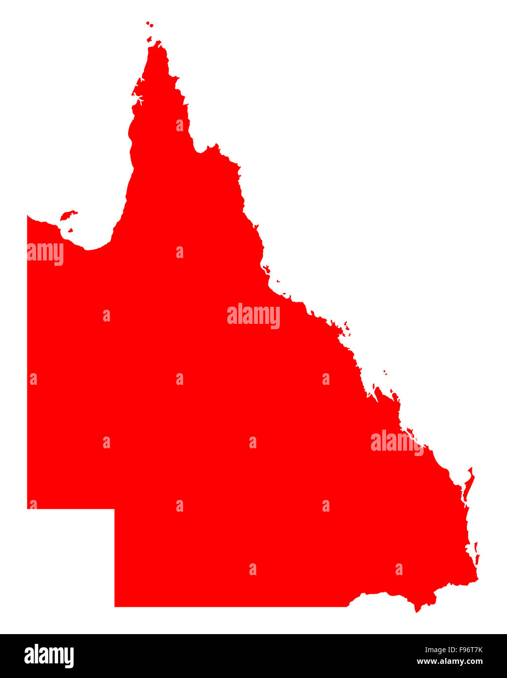 Map of Queensland Stock Photo - Alamy
