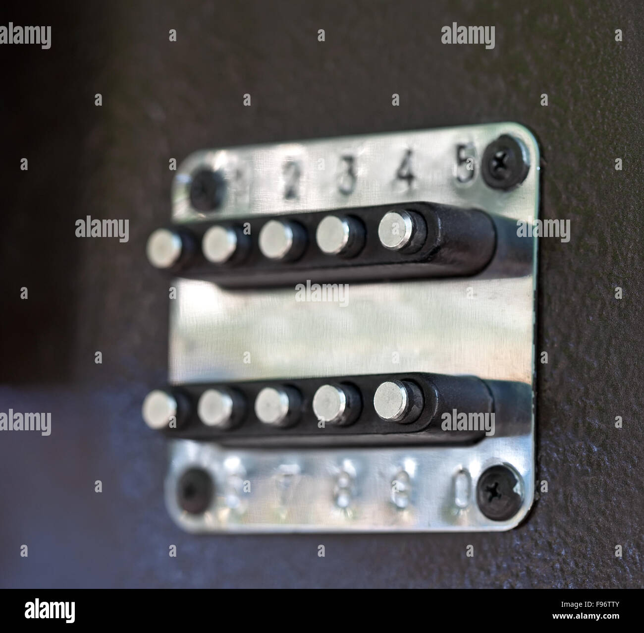 Close-up of numeric lock in steel door Stock Photo - Alamy