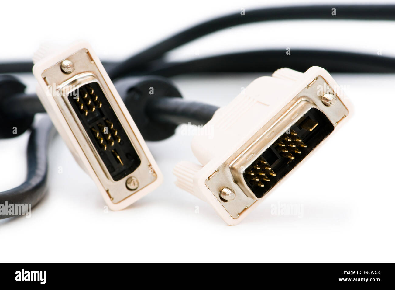 DVI cable isolated on the white background Stock Photo - Alamy