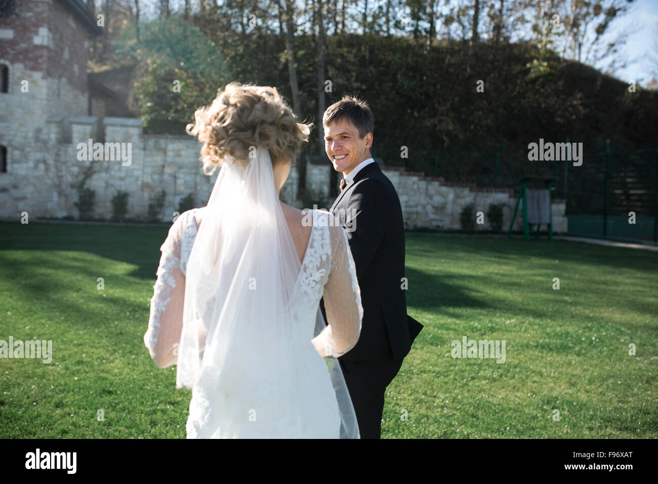 Bride and groom Stock Photo - Alamy