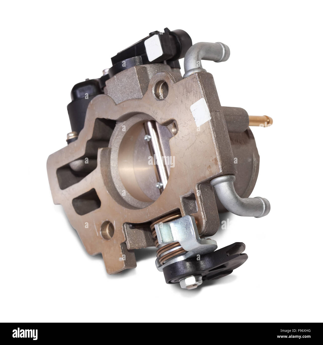 throttle intake. Isolated on white background with clipping path Stock ...