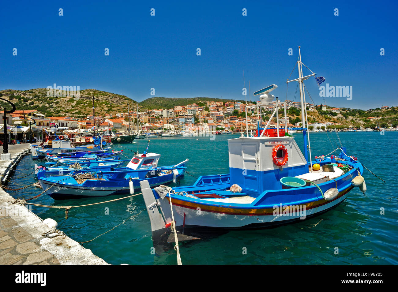 fishing boats, Pythagoreio, Samos Island, Greece Stock Photo - Alamy