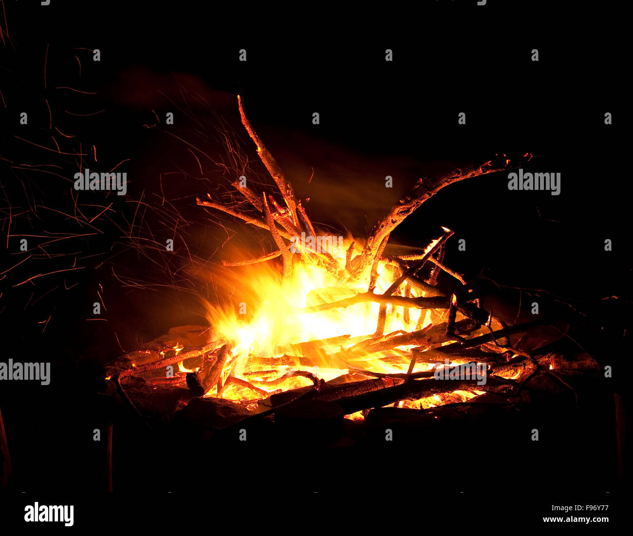 Bon Fire on a chilly evening Stock Photo - Alamy