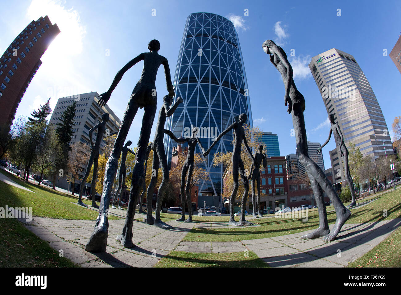 'Family of Man' sculpture, Calgary, Alberta, Canada Stock Photo - Alamy