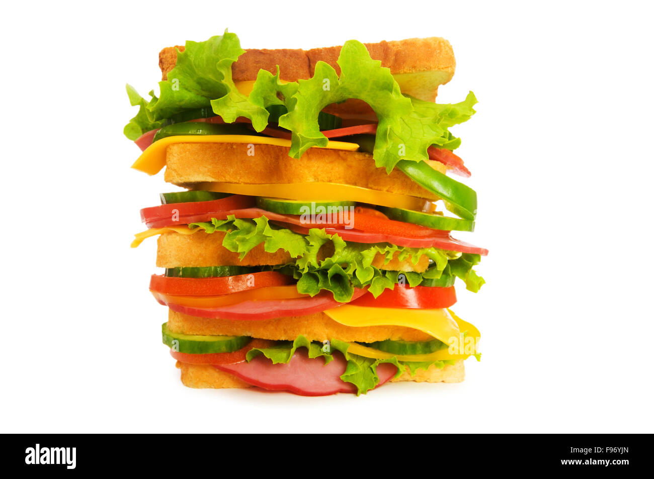 Giant sandwich isolated on the white background Stock Photo - Alamy