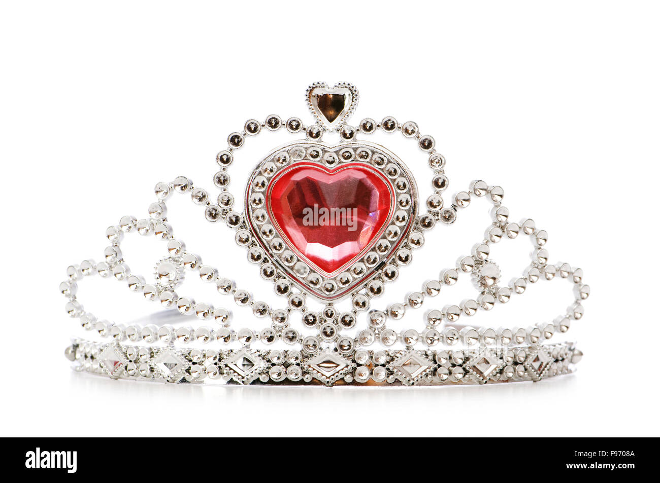 Silver diadem isolated on the white background Stock Photo - Alamy