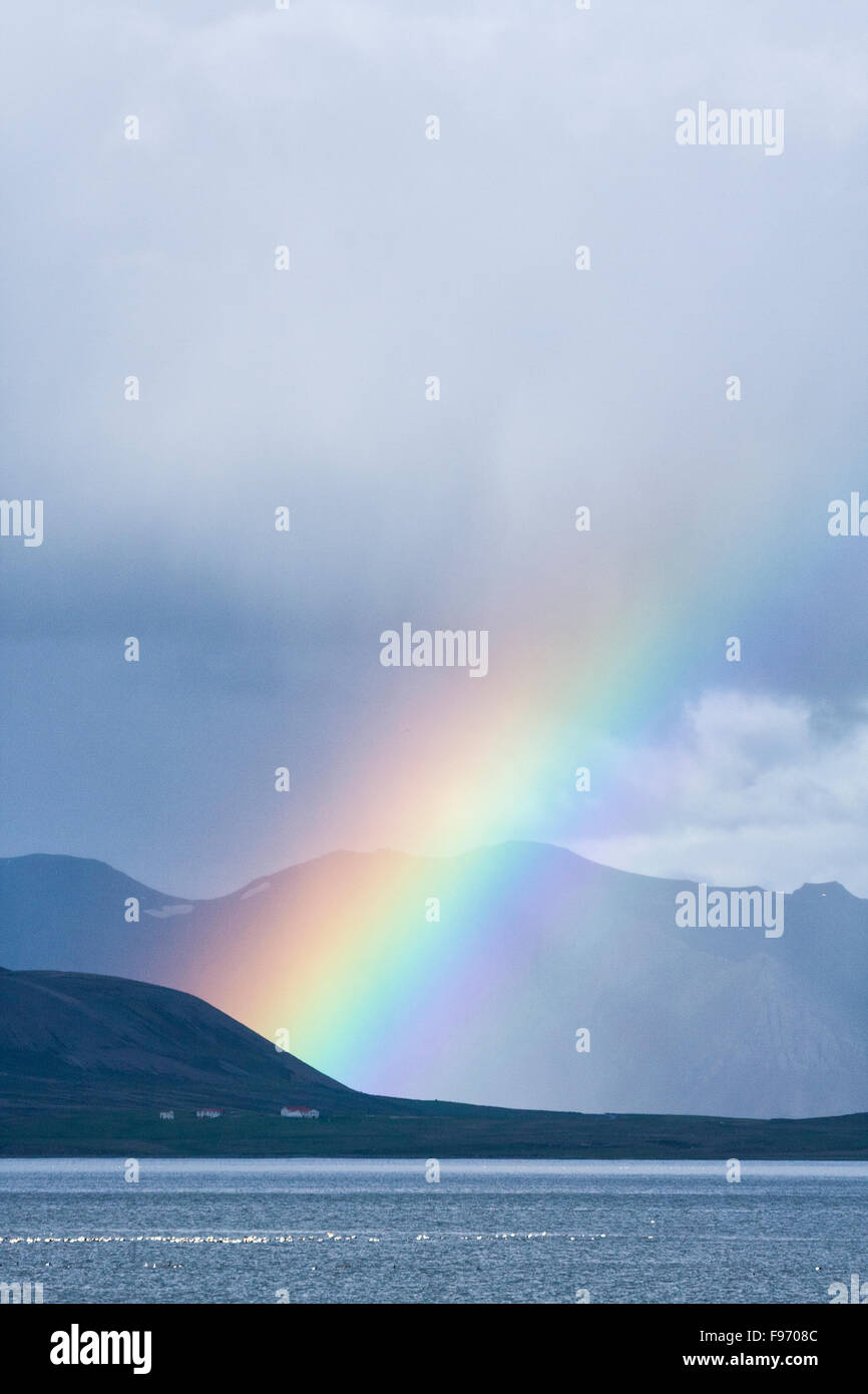Iceland village rainbow hi-res stock photography and images - Alamy