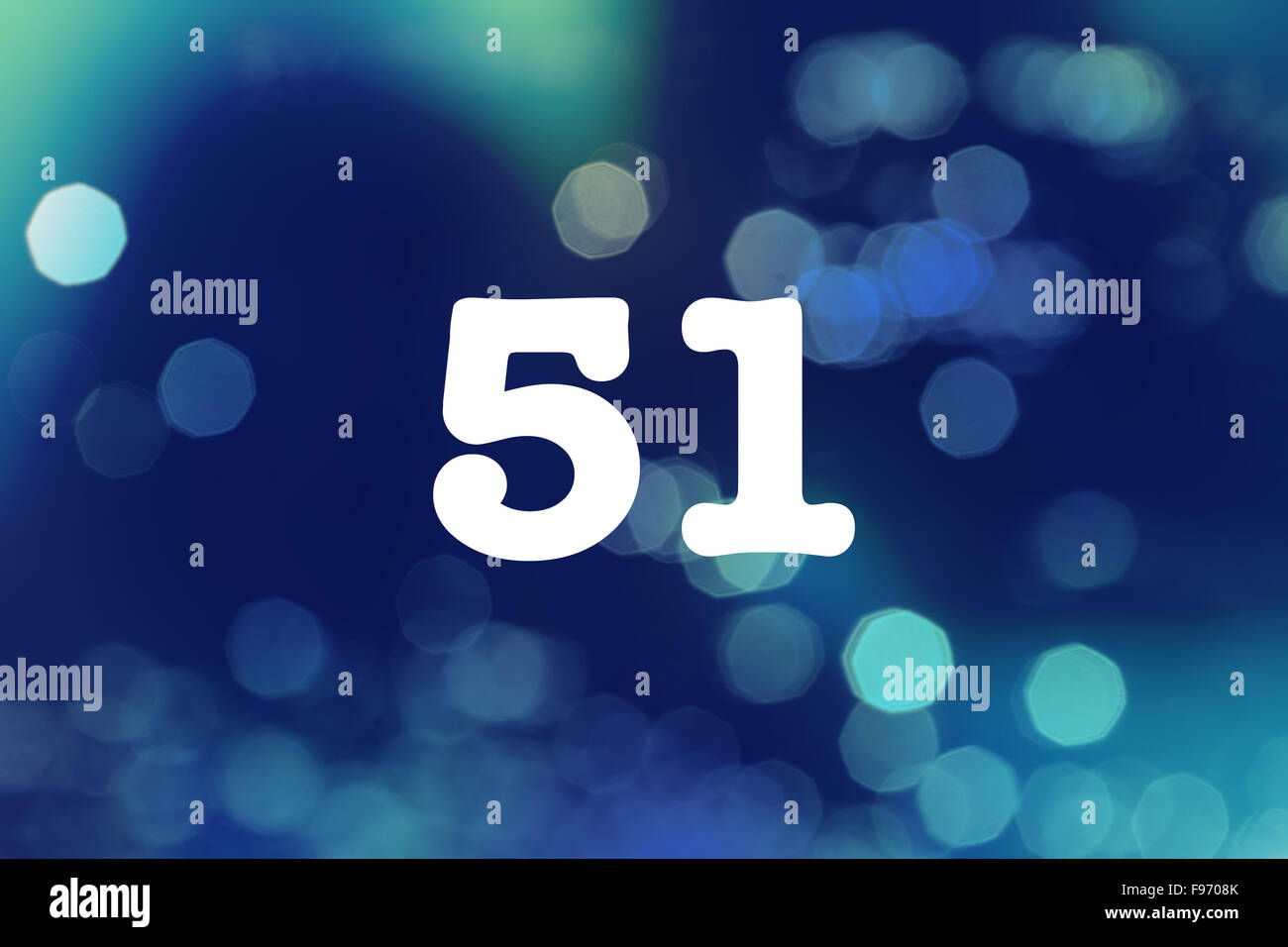 Number fifty one on the colorful background Stock Photo - Alamy