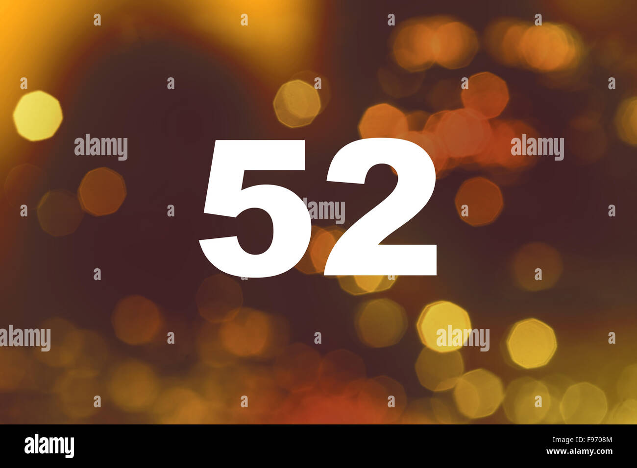Number fifty two on the colorful background Stock Photo - Alamy