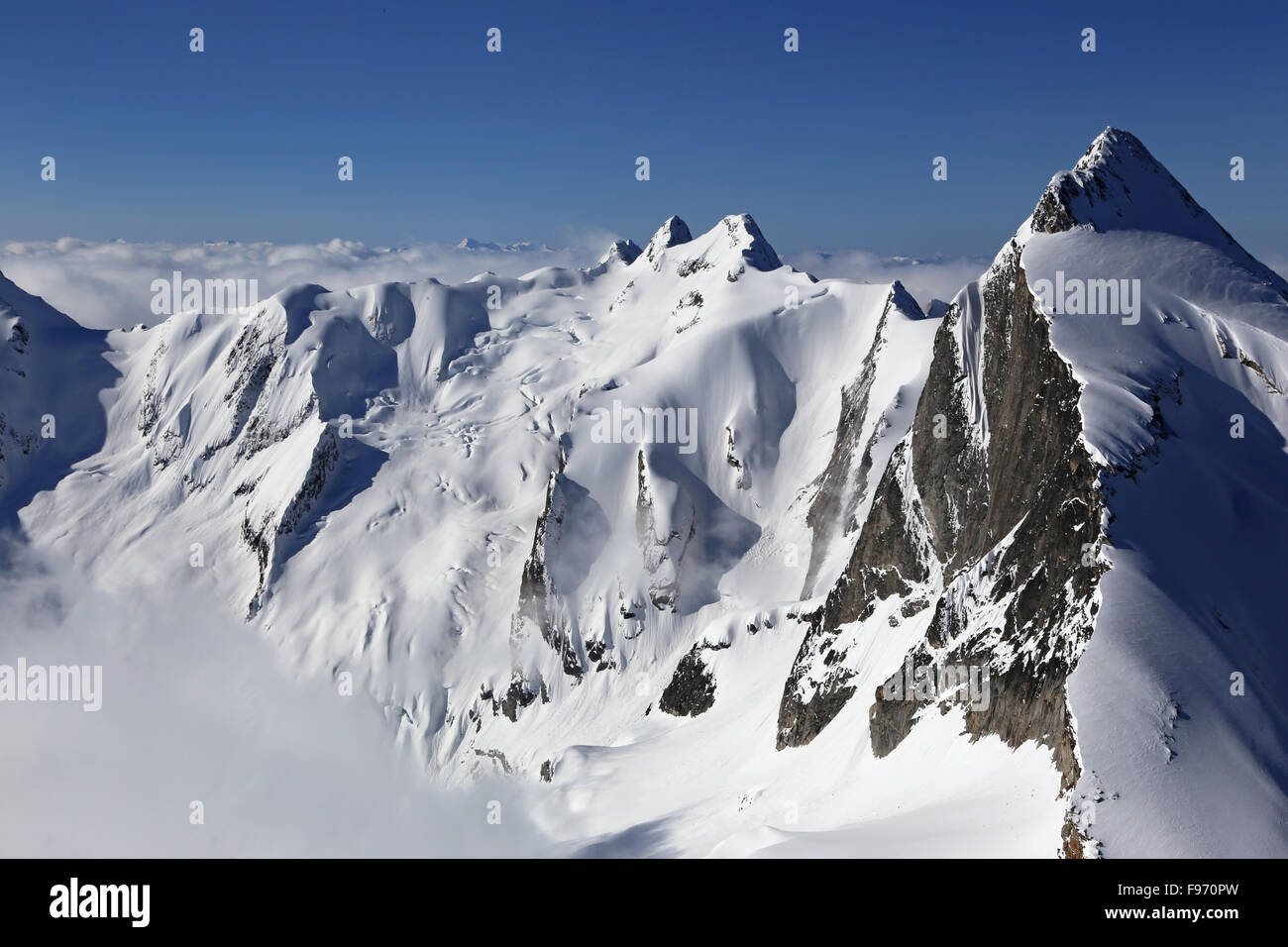 leaning towers mountain in the purcell mountain range, British Columbia ...