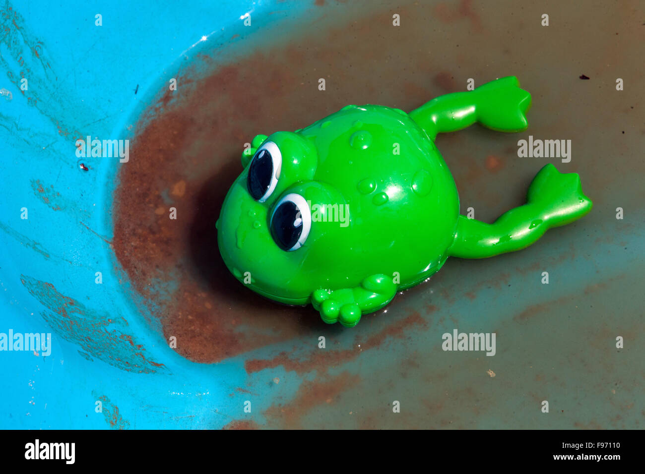 Plastic frog toy clockwork Stock Photo - Alamy