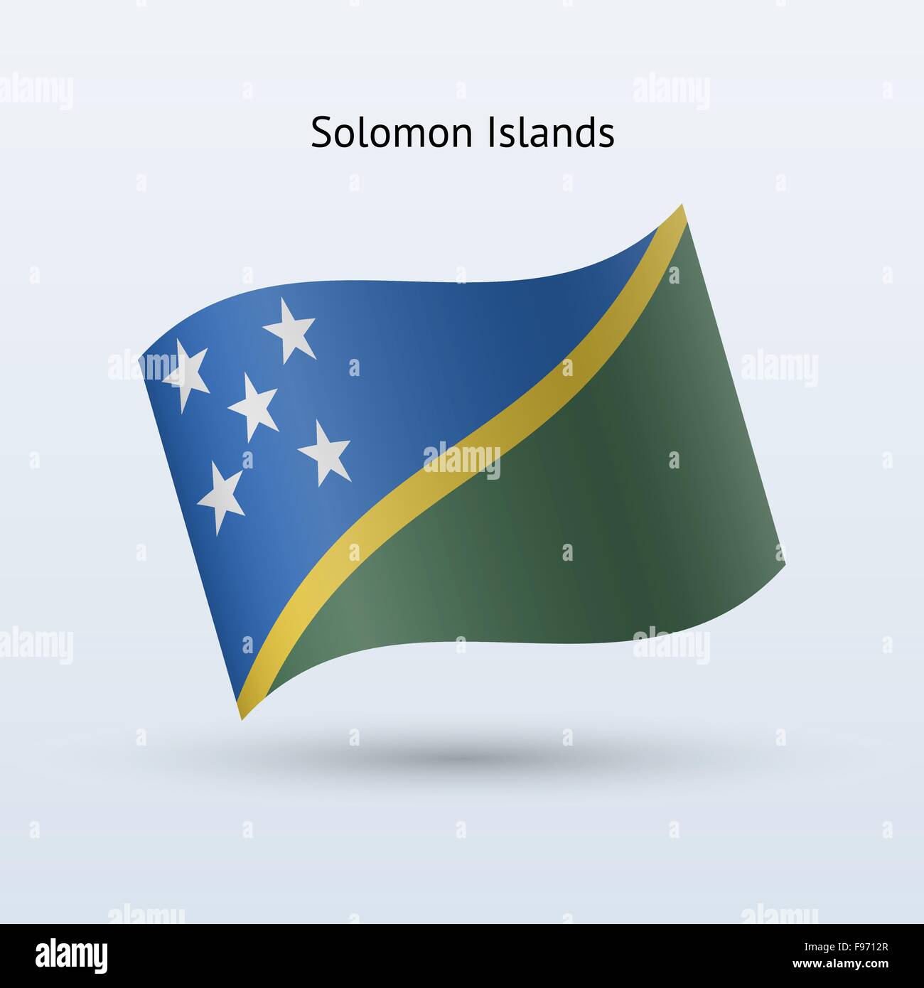 Solomon Islands flag waving form Stock Vector Image & Art - Alamy