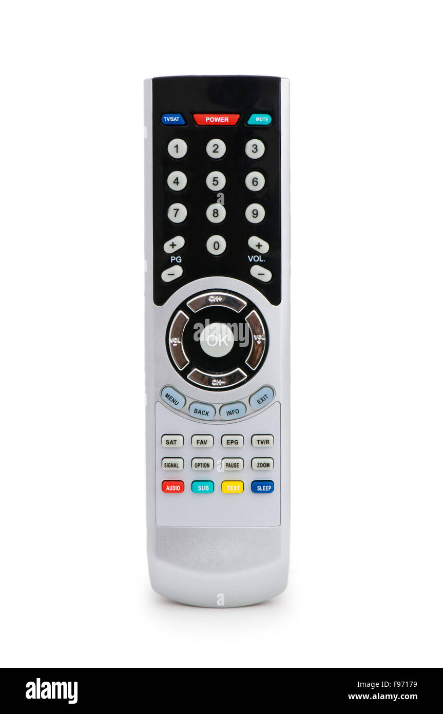 Remote control isolated on the white background Stock Photo - Alamy