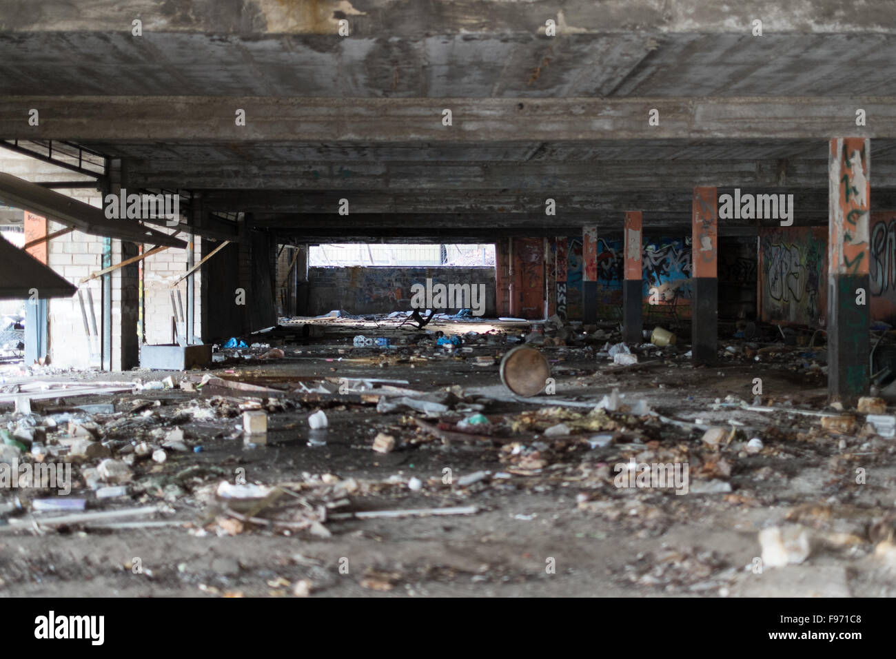 Mess In Abandoned Building Stock Photo - Alamy