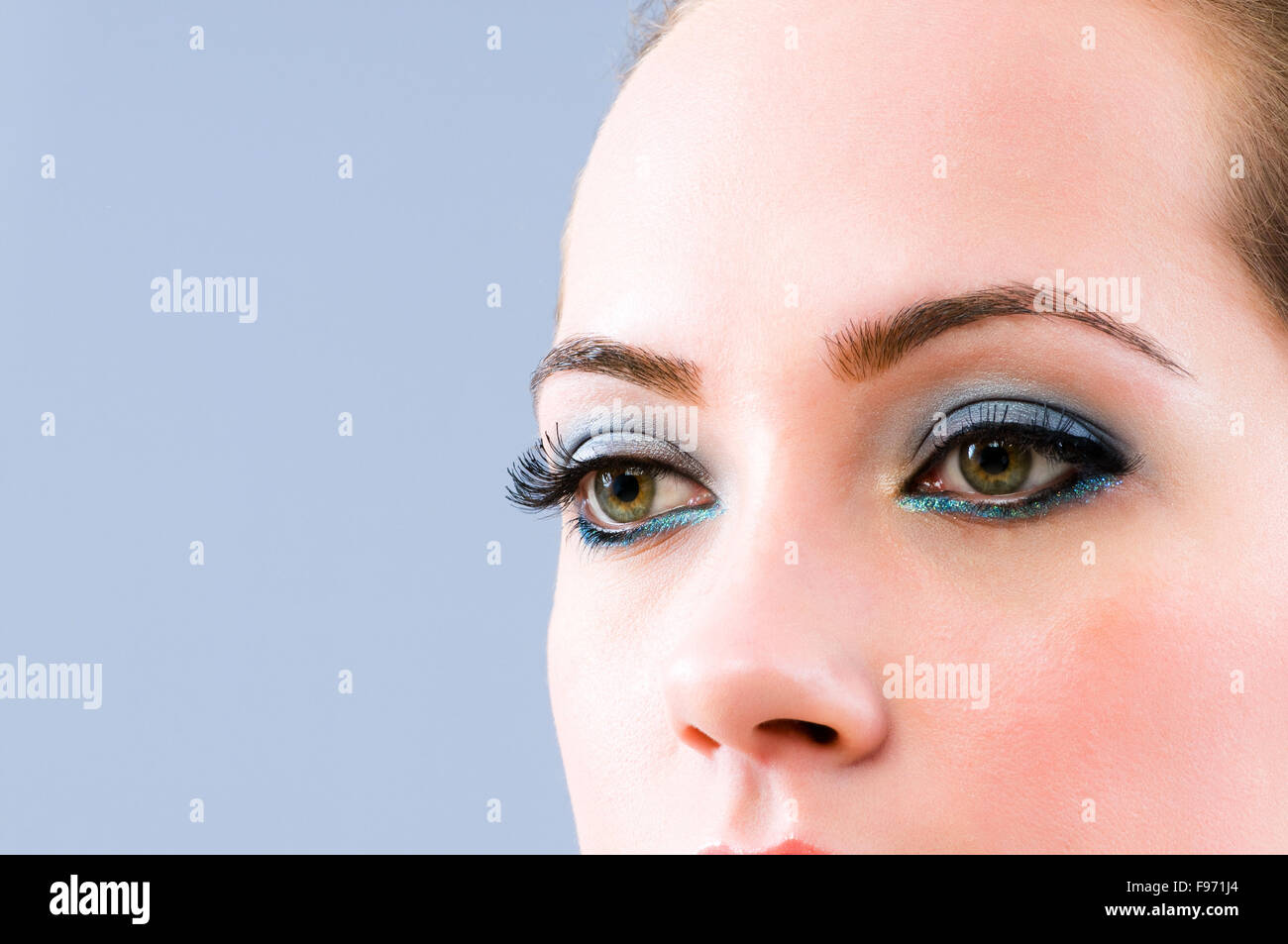 Close up of face with beautiful makeup Stock Photo - Alamy