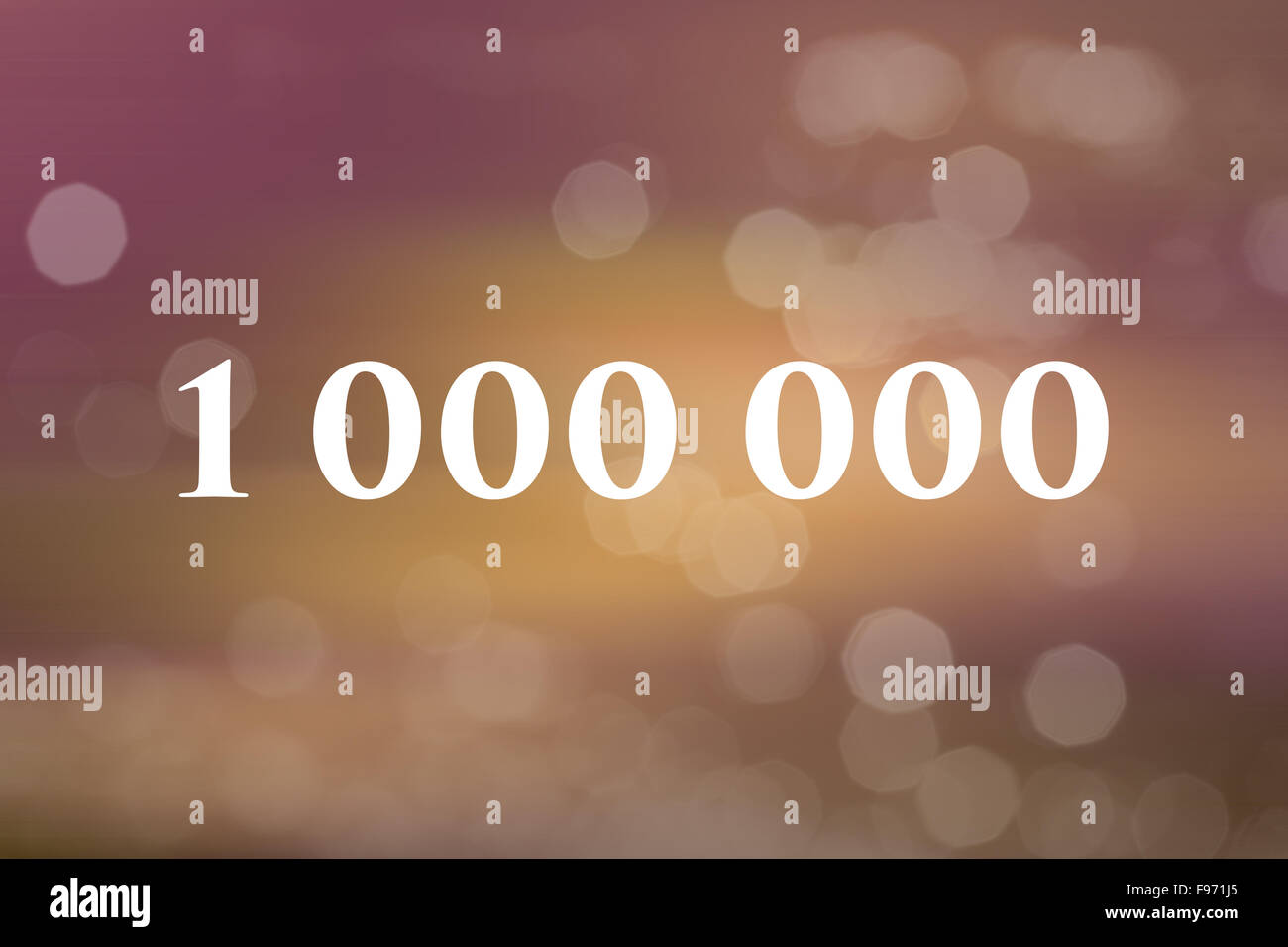 number one million Stock Photo - Alamy