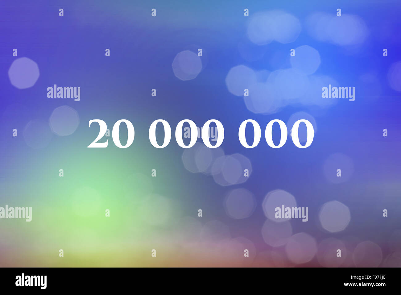 number twenty millions Stock Photo - Alamy