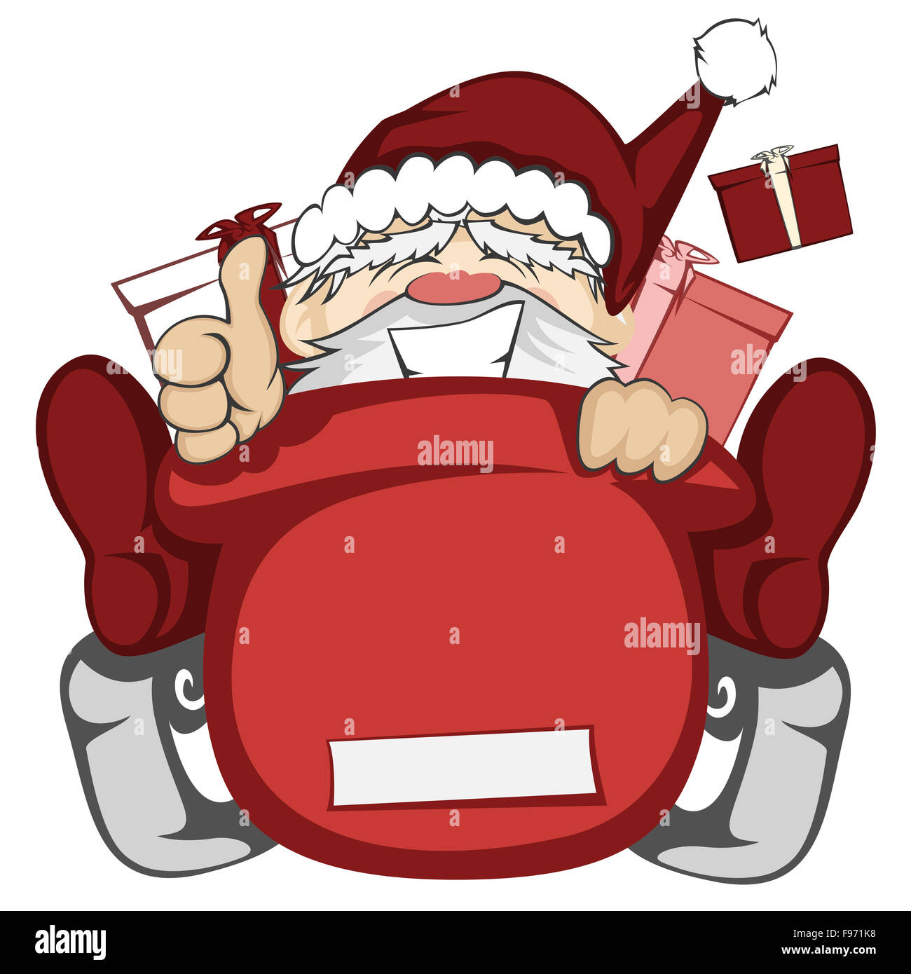 Santa Claus in action - Santa sleigh is out of control Stock Photo - Alamy
