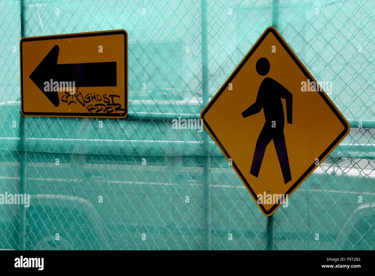 Signs on fence hi-res stock photography and images - Alamy