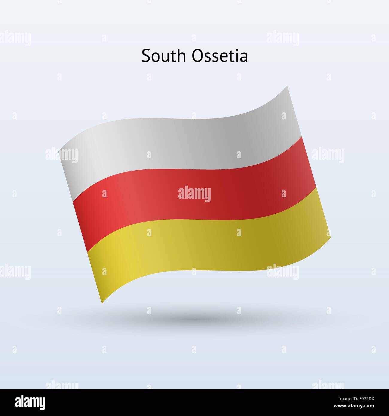 South Ossetia flag waving form Stock Vector Image & Art - Alamy