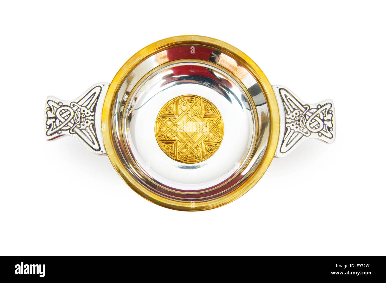 Scottish quaich isolated on the white background Stock Photo - Alamy