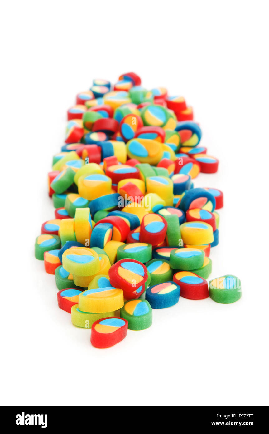Colourful sweets isolated on the white background Stock Photo - Alamy