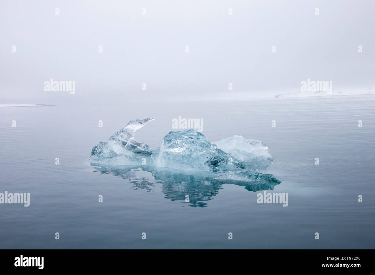 Growler ice, Magdalenefjorden, Svalbard Archipelago, Arctic Norway ...