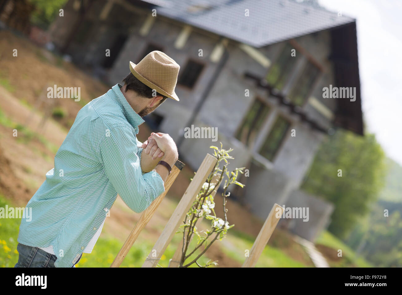 The man with the hoe hi-res stock photography and images - Alamy