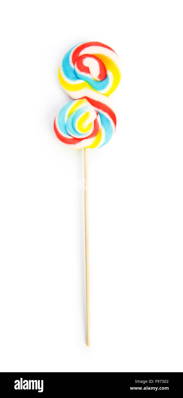 Colourful lollipop isolated on the white background Stock Photo - Alamy