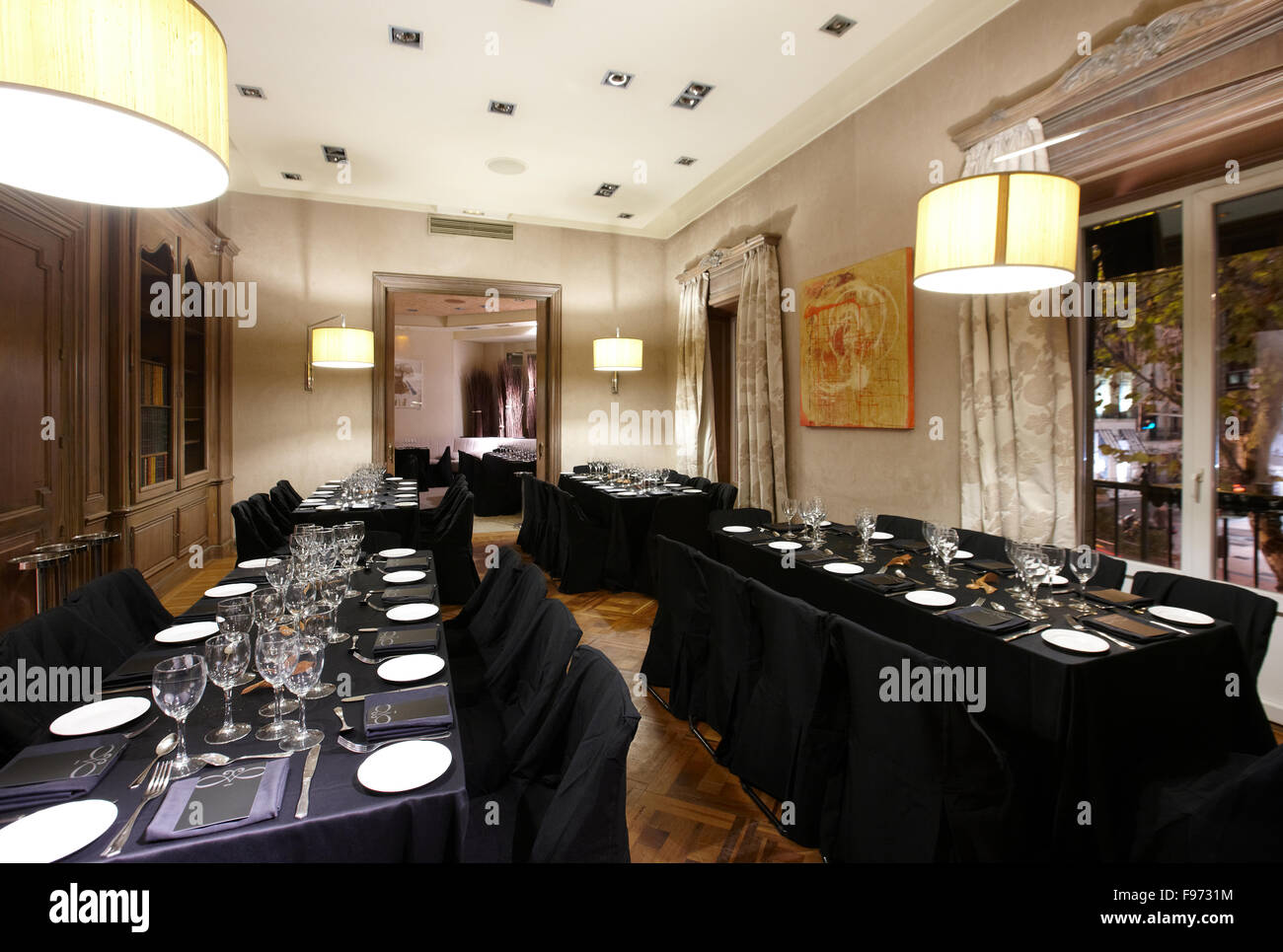 Luxury Restaurant interior detail ready to receive guests Stock Photo ...