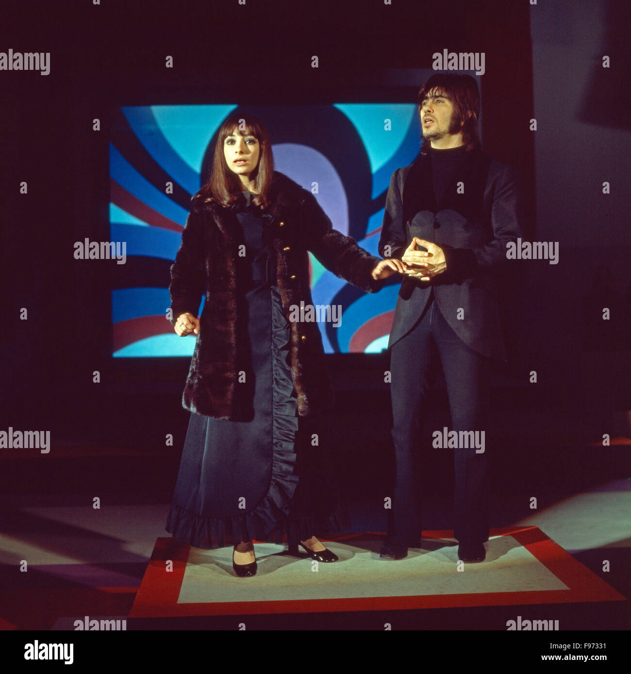 Das israelische Gesangsduo Esther und Abi Ofarim, Deutschland 1960er ...