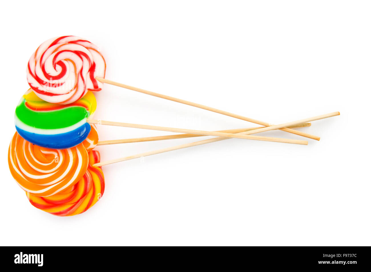 Colourful lollipop isolated on the white background Stock Photo - Alamy