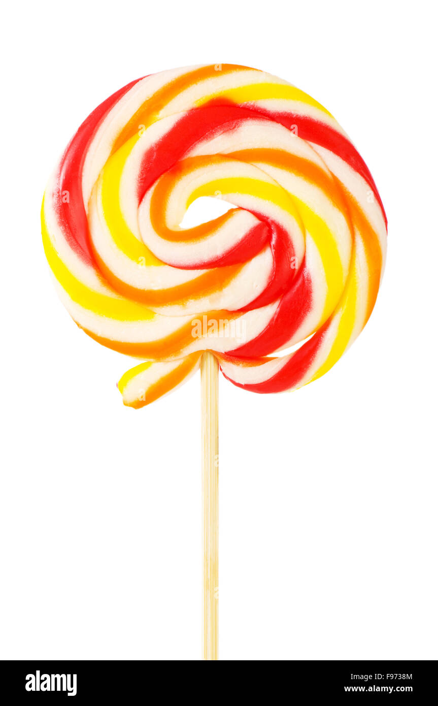 Colourful lollipop isolated on the white background Stock Photo - Alamy