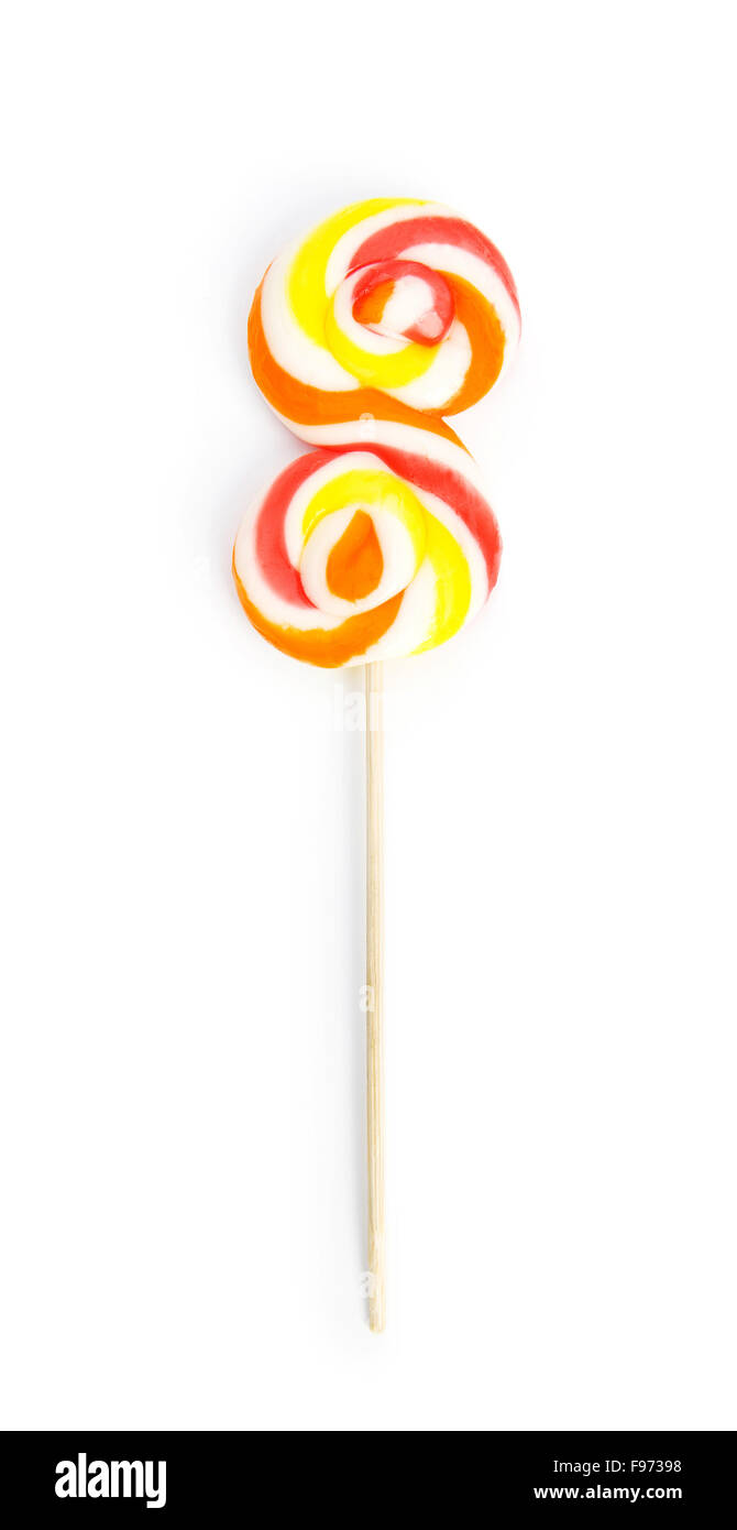 Colourful lollipop isolated on the white background Stock Photo - Alamy