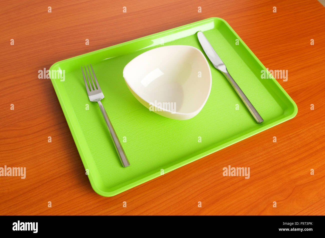 Set of utensils arranged on the table Stock Photo - Alamy