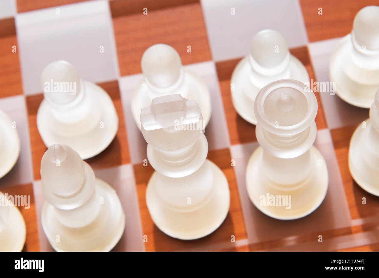 Set of chess figures on the board Stock Photo - Alamy