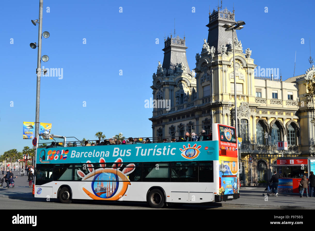 Tourist bus in Barcelona, Spain Stock Photo - Alamy