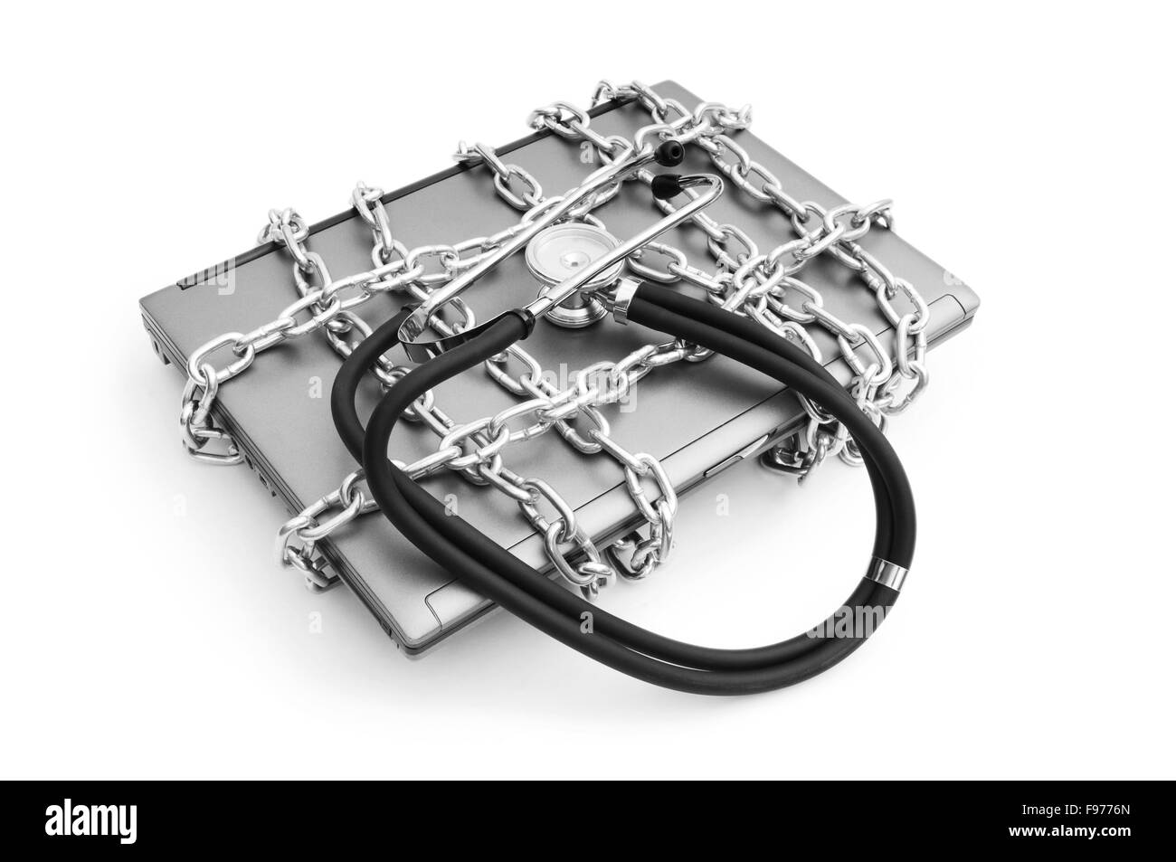 Computer security concept with laptop and stethoscope Stock Photo - Alamy