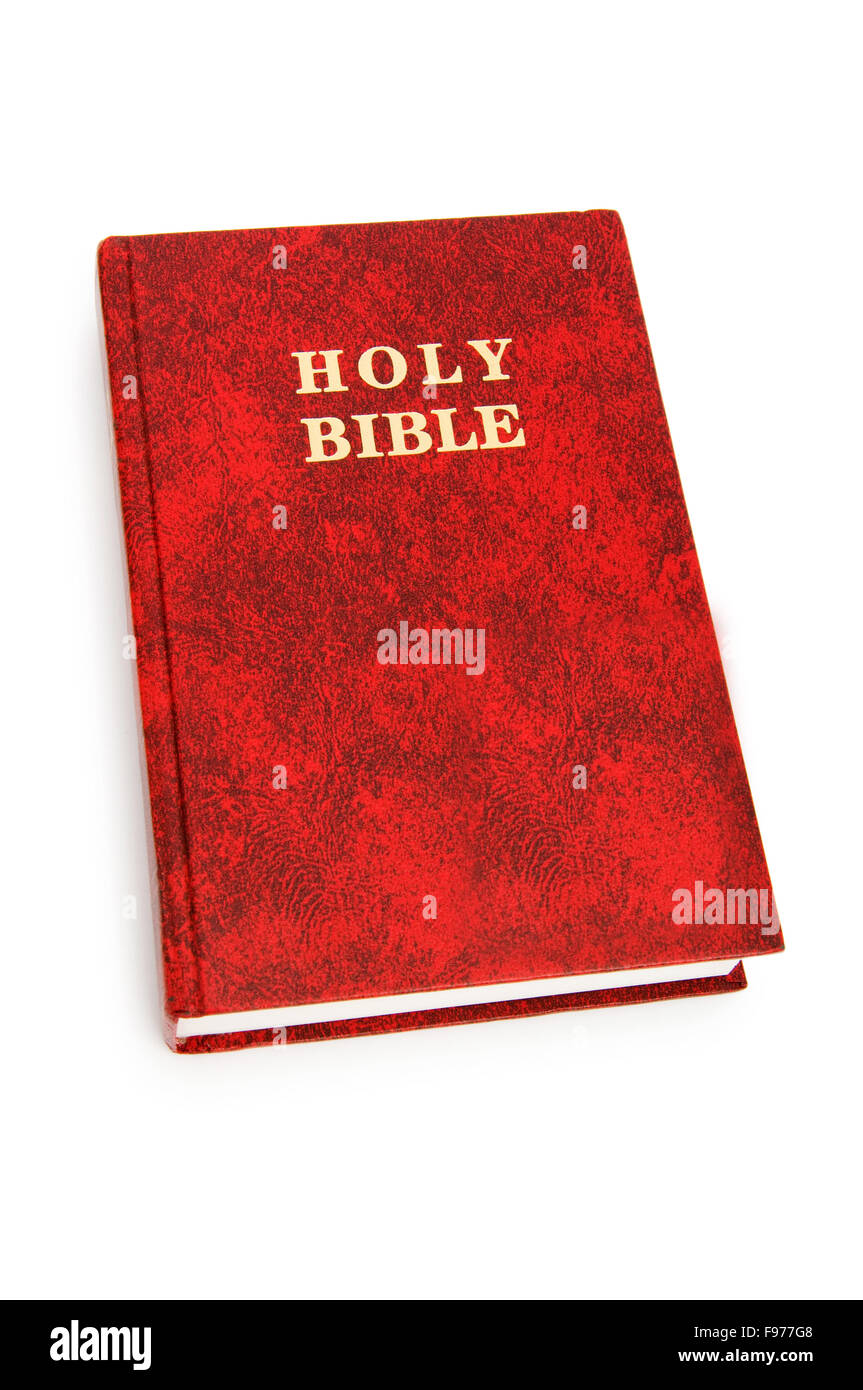 Bible book isolated on the white background Stock Photo - Alamy