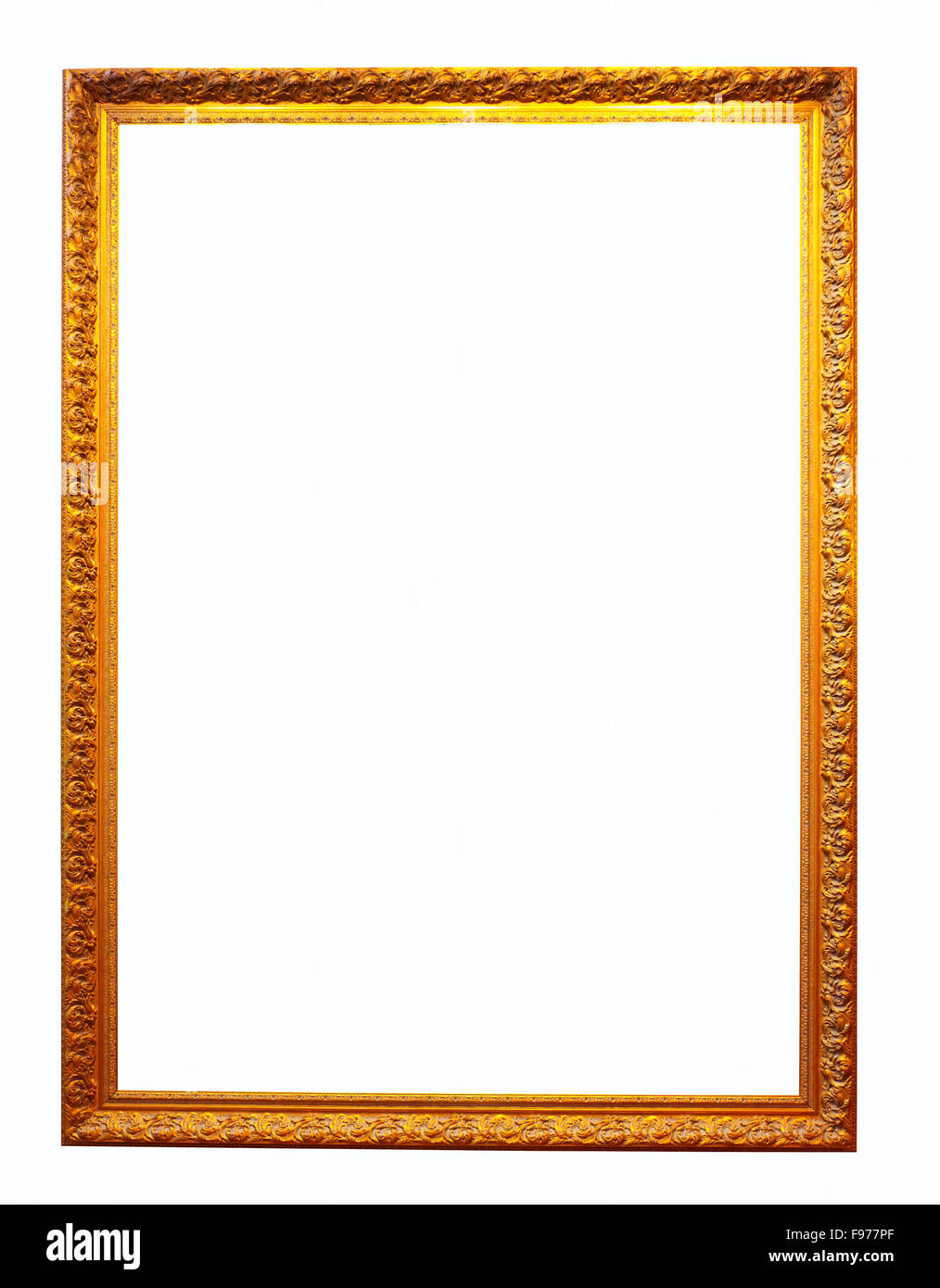 Luxury gilded frame. Isolated over white background with clipping path ...