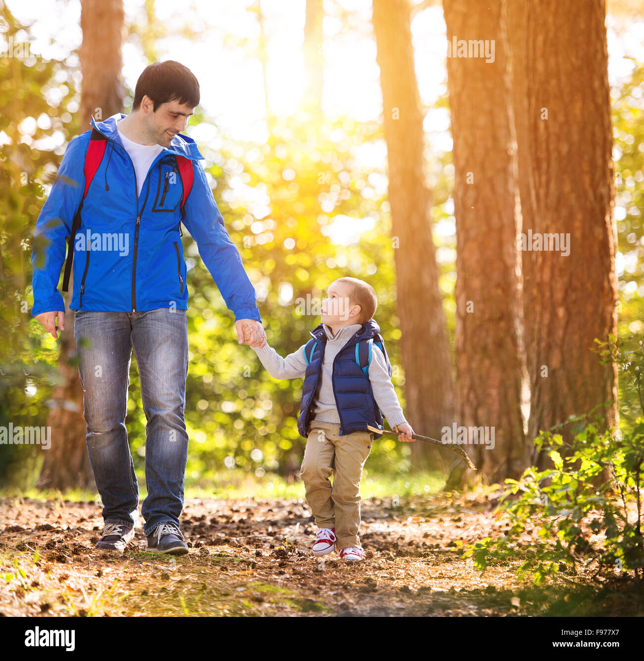 Father walking with his son hi-res stock photography and images - Alamy